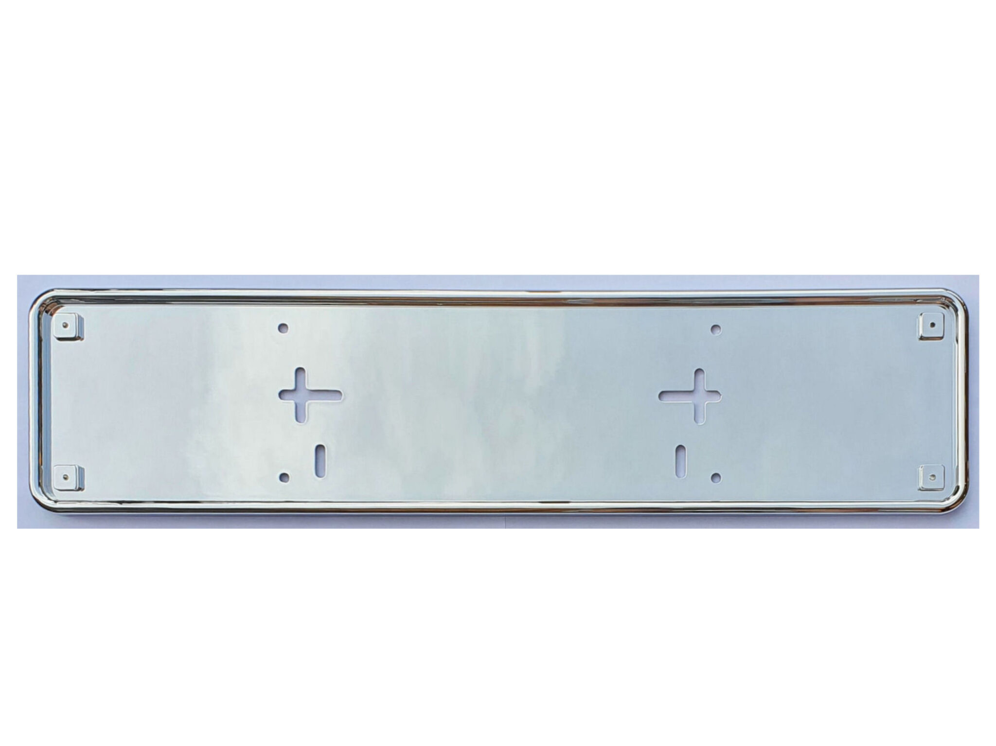 Porte plaque plastique chromé - Plaque.be